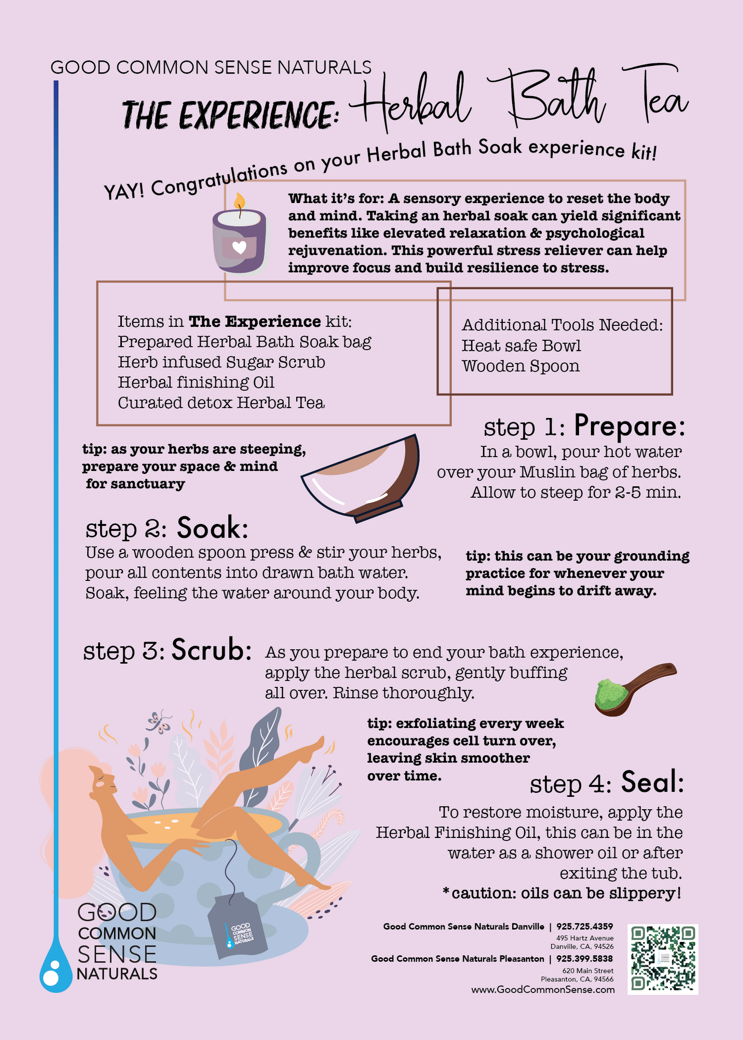 Anxiety Relief Ritual Bath Kit – Good Common Sense Naturals